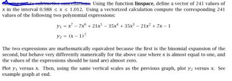 Solved Using The Function Linspace Define A Vector Of 241