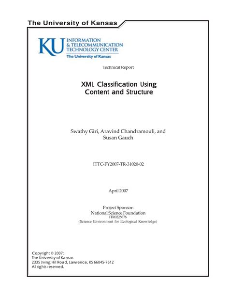 Pdf Xml Classification Using Content And Structure