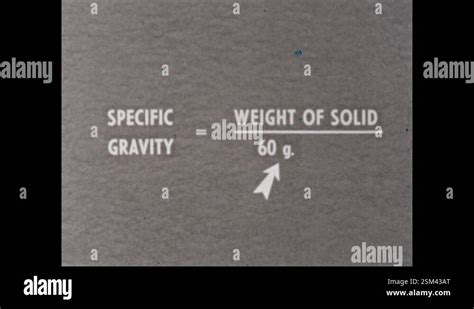 1960s Specific Gravity Calculation Stock Video Footage Alamy