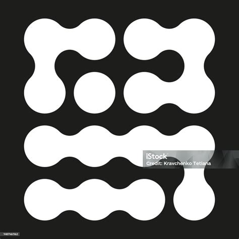 Metaball Connected Dots Circles Pattern Texture Element Vector
