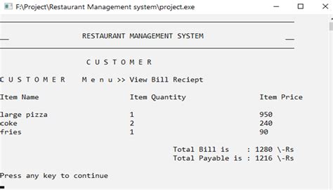 GitHub HamzaDhillon RestaurantManagementSystem CLI App Point Of Sale Application With Arrays