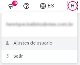 Opção Configurações de usuário User Management ES
