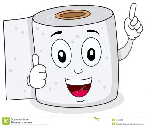 Cheerful Toilet Paper Smiling Character Royalty Free Stock Image Toilet