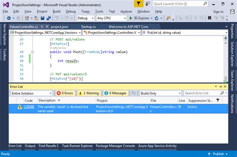 Some Cool Project Json Features With ASP NET Core