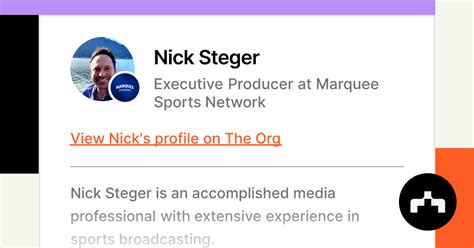 Nick Steger Executive Producer At Marquee Sports Network The Org