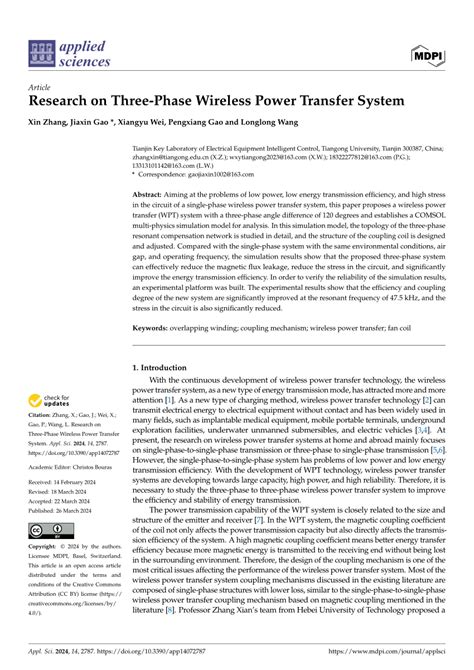 Pdf Research On Three Phase Wireless Power Transfer System