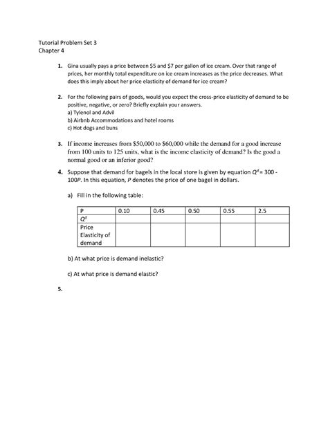 Tutorial Problem Set 3 Gina Usually Pays A Price Between 5 And 7