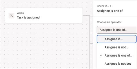 Option To Check If Assignee Is Not One Of In The Rule Builder Product Feedback Asana