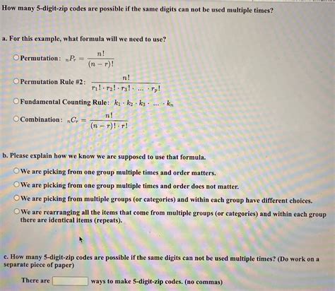 Solved How Many 5 Digit Zip Codes Are Possible If The Same
