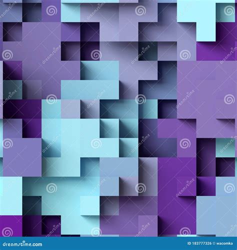 3d Render Abstract Geometric Background Colorful Constructor Logic