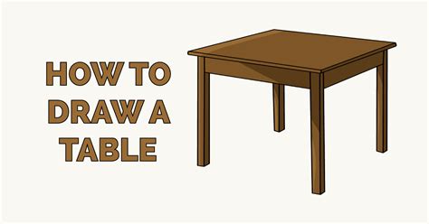 How To Draw A Table Really Easy Drawing Tutorial