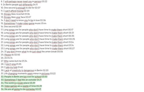 i asked openai text completion to make the one tracklist longer r c418