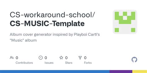 Github Cs Workaround Schoolcs Music Template Album Cover Generator