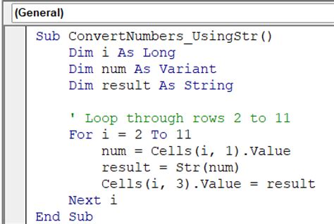 How To Convert Numbers To Strings In Excel Vba 3 Examples Excel Insider