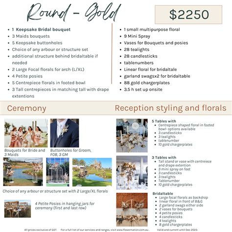 Round Table Packages Flower Nation