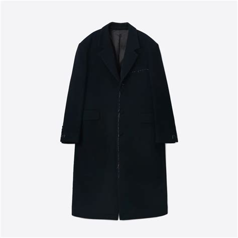 에스티유 핸드 스티치 싱글 코트 블랙 Stu Kream