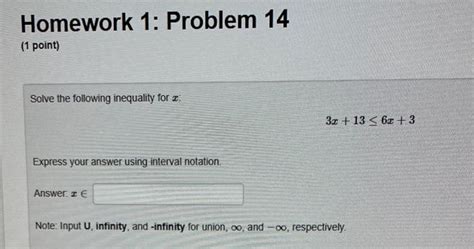 solved homework 1 problem 14 1 point solve the following