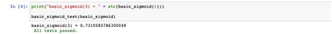 Basicsigmoid In Week 2 Assignment Python Basics With Numpy Neural