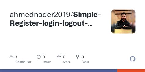 Github Ahmednader2019simple Register Login Logout System