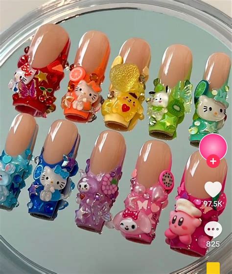 Пин от пользователя Abigail на доске Nail Inspo Радужные ногти Яркие