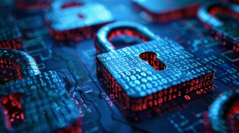 Illustration Of Digital Locks With Binary Code In The Background Symbolizing Cybersecurity