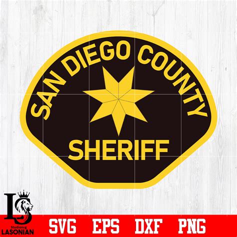 San Diego County Sheriff Badge Svg Eps Dxf Png File Lasoniansvg