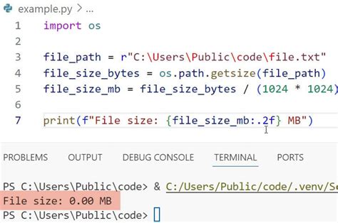 how to get the file size in mb using python