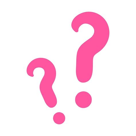 Vector Lindo Estilo De Dibujos Animados Signos De Pregunta Rosa