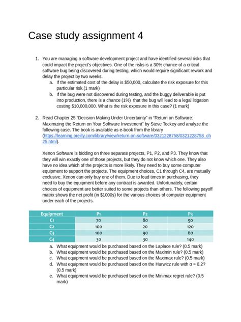 Sysc 4106 Case Study Assignment 4 Pdf Risk Software Bug