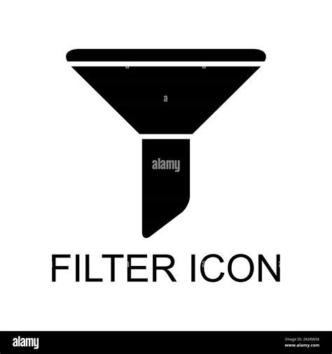 Filter Button Web Shape Icon Flat Filtering Symbol Funnel Sign Vector