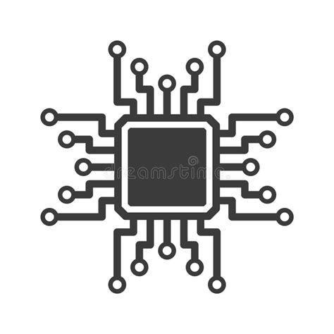 Ai Cpu Gpu Microchip Icon Machine Learning Micro Chip Symbol Ml Icon Artificial