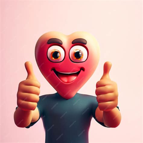 Premium Ai Image Photo A 3d Heart Smile Emoji Icon