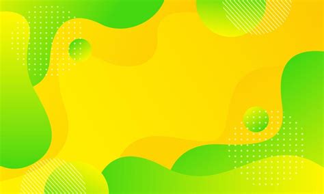 Orange Yellow Gradient Background Design With Gradient Green Liquid