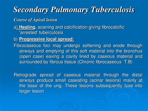 Ppt Lung Pathology Tuberculosis Powerpoint Presentation Free Download Id 3595637
