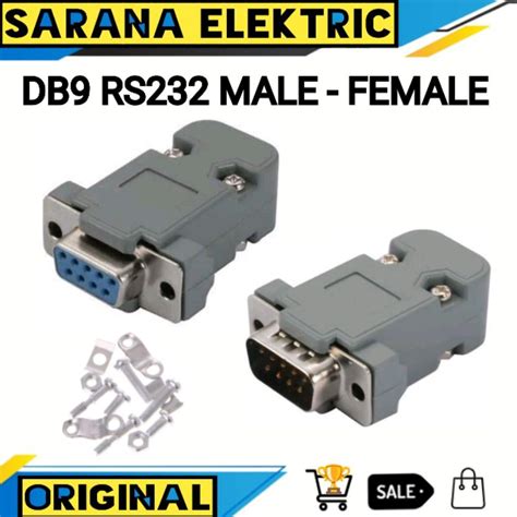 Jual DB9 RS232 MALE FEMALE 1 SET CONNECTOR 9 PIN SERIAL PORT ADAPTER RS232 Shopee Indonesia