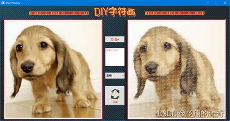 基于python开发的diy字符画程序 源码 可执行程序exe文件 程序配置说明书 程序使用说明书 csdn博客