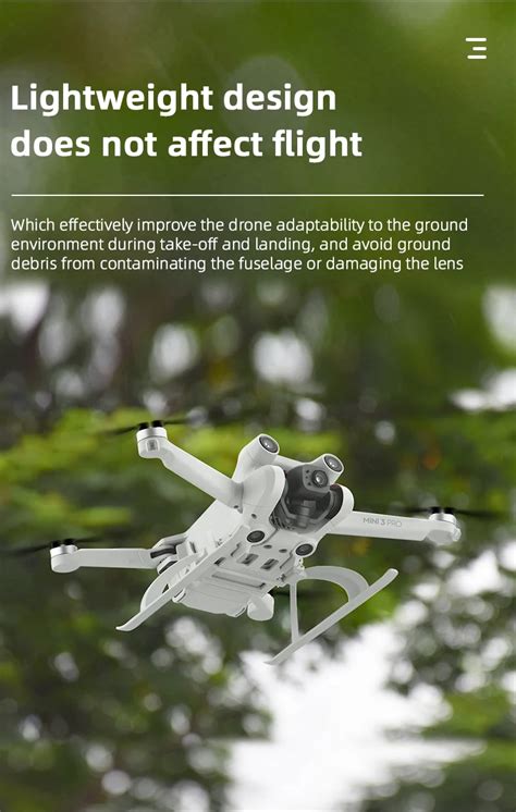 Dji Mini 3 Pro Drone 용 접이식 랜딩 기어 높이 확장기 긴 다리 발 스탠드 퀵 릴리스 짐벌 프로텍터 액세서리 Rcdrone