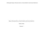 Docx 77 Docx Running Head Impact Of Recreational Sex On Sexual Satisfaction And Leisure