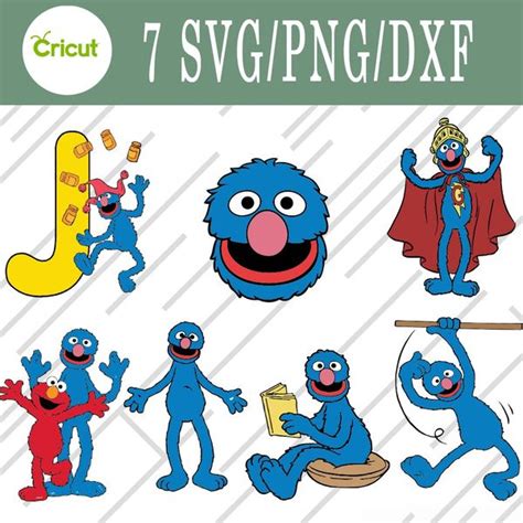 Grover Svg Grover Bundle Svg Png Dxf Cutting File Inspire Uplift
