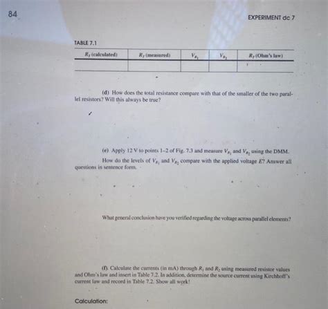 Parallel Dc Circuits Objectives 1 Measure The