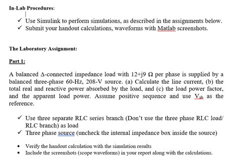 solved in lab procedures use simulink to perform