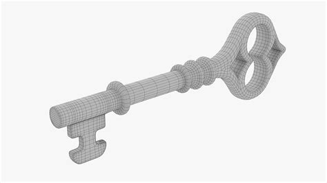 Old Brass Key Pbr 3d Model