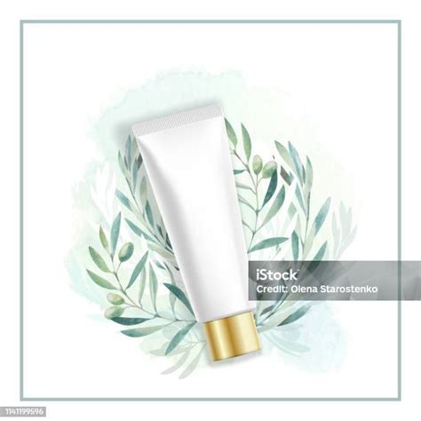 카탈로그 매거진 용 화장품 제품 광고 디자인 화장품 패키지의 모의 올리브 오일을 함유한 보습 크림 젤 밀크 바디 로션 3차원 형태에 대한 스톡 벡터 아트 및 기타 이미지