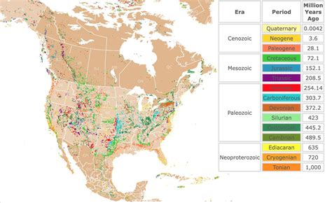 Locations Of Fossil Collections Found In North America R Mapporn