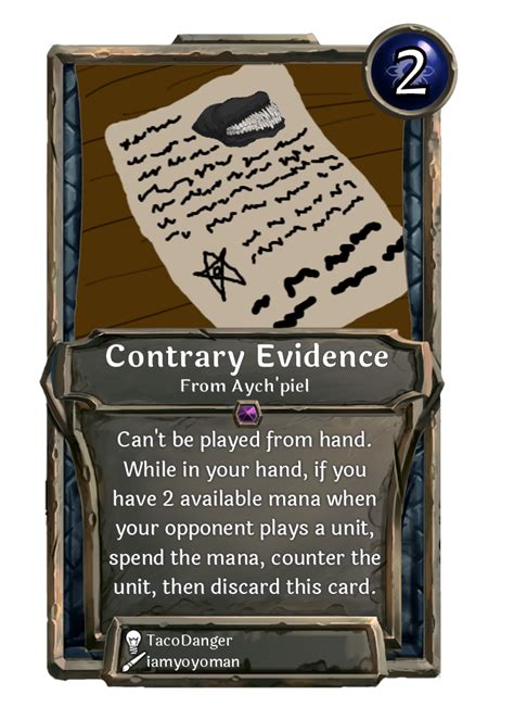 Card Contrary Evidence Rcollectivecg