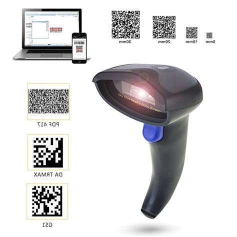 QR Barcode Scanner Handheld Automatic USB Wireless Wired D