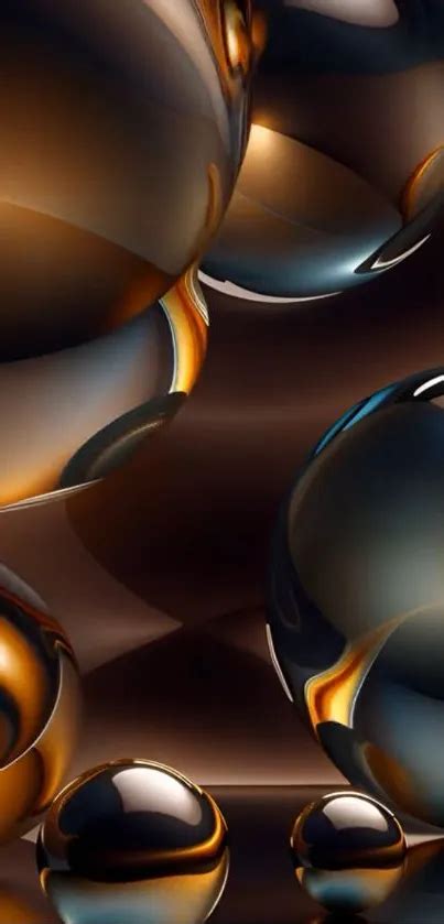 Abstract Metallic Spheres Art Free Download