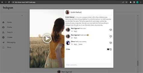 github tanmayrsm instagram react clone