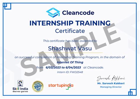 Iot Internship Program By Cleancode Fees Syllabus Certifications Placements Online And