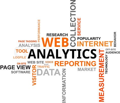 Word Cloud Web Analytics Stock Vector Colourbox
